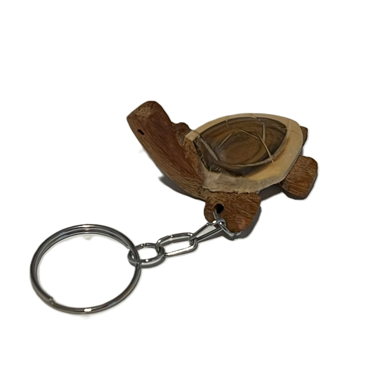 Hand-carved Wood Tortoise Keychain: Sea Animal Art - Etsy