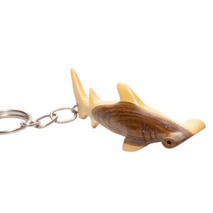 Hand-carved Wooden Hammerhead Shark Keychain: Nautical Ocean Gift - Etsy