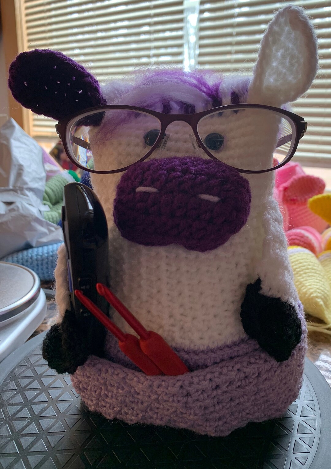 Quirky Cow Desk Organizer & Decor /remote Control Caddy, Handmade ...