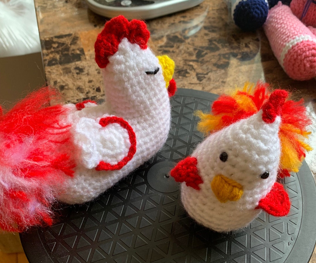 Handmade Crochet Chickens Decor Farmhouse Ready, Baby Chicken Plush ...