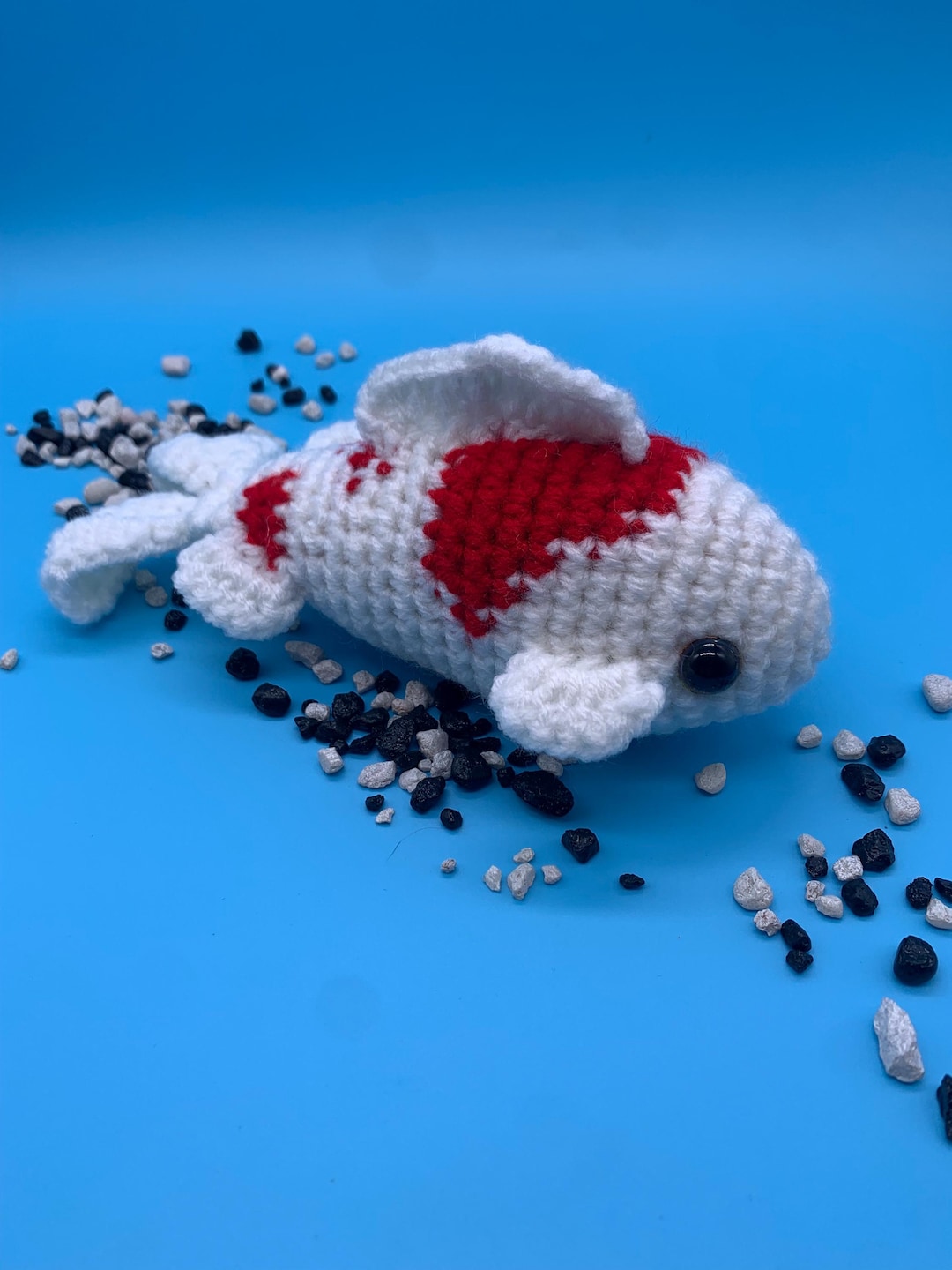 Handmade Crochet Koi Fish Plush: Red and White, Orange and White ...