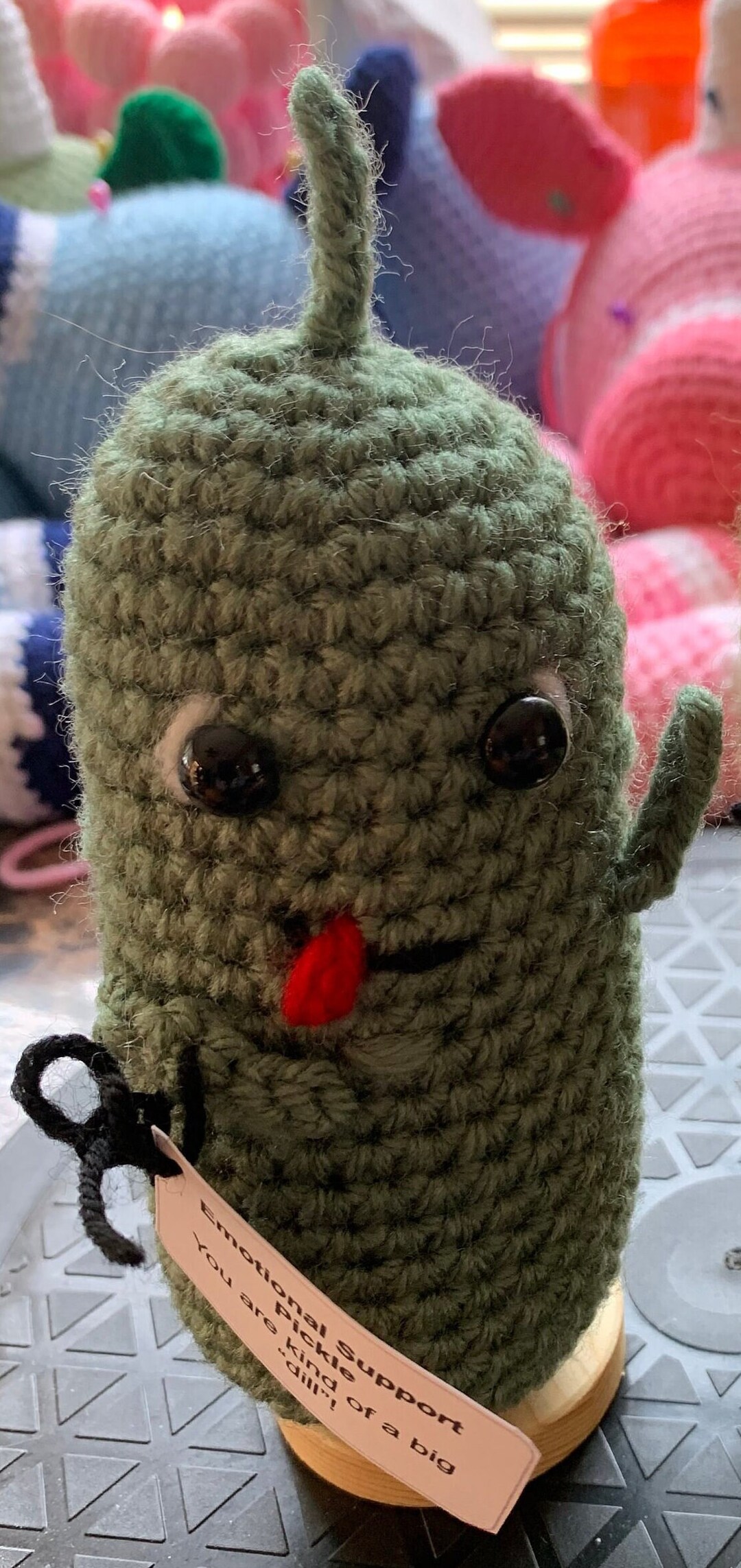 Whimsical Emotional Support Pickle, Handmade Pickle Gift, Sweet ...