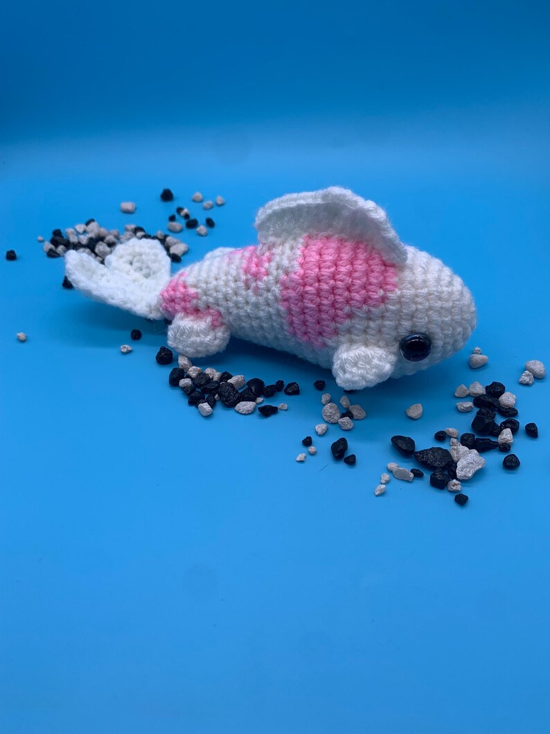 Handmade Crochet Koi Fish Plush: Red and White, Orange and White ...