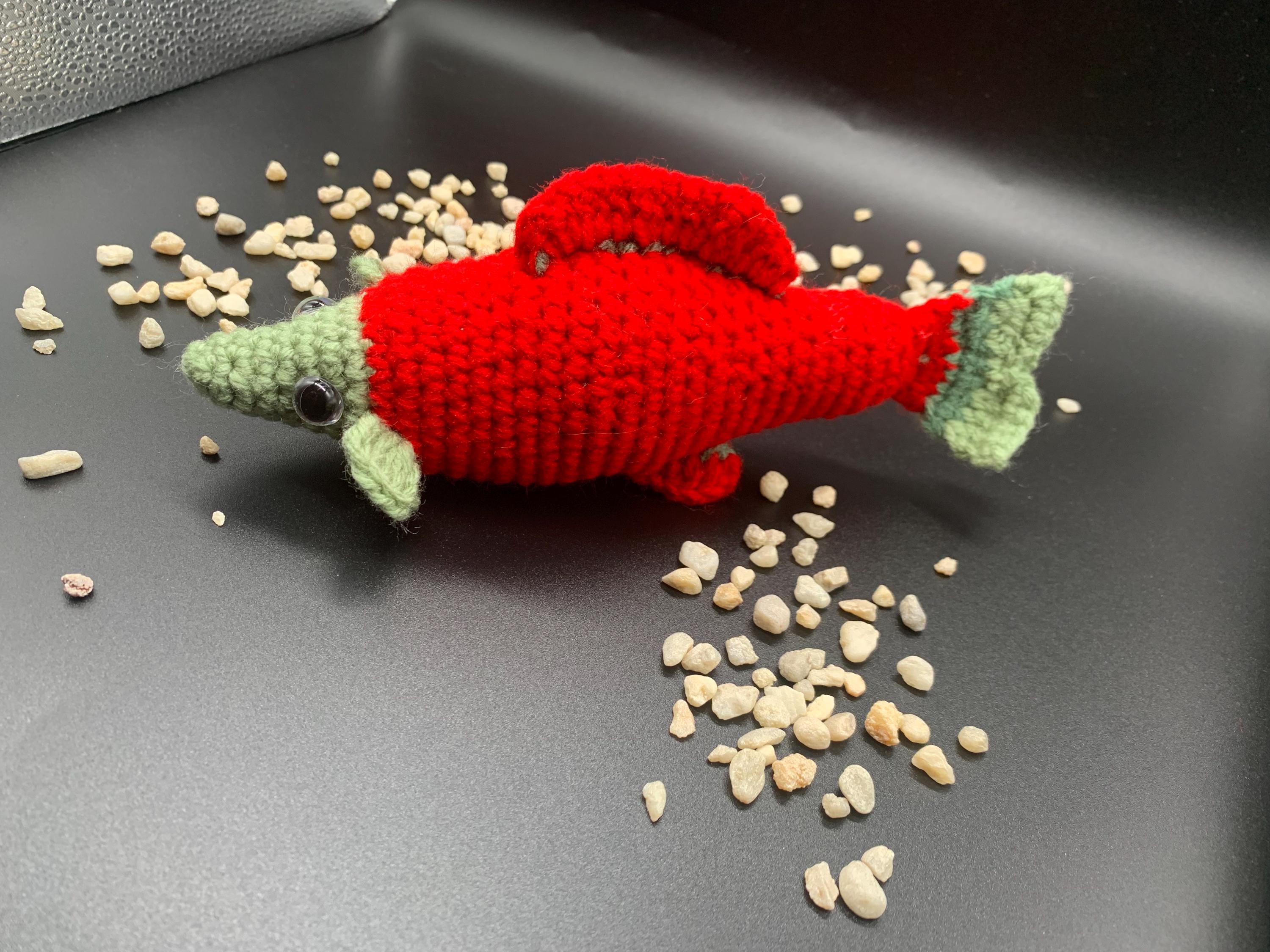 Crochet Red Sockeye Salmon Plushie: Fisherman Gift - Etsy