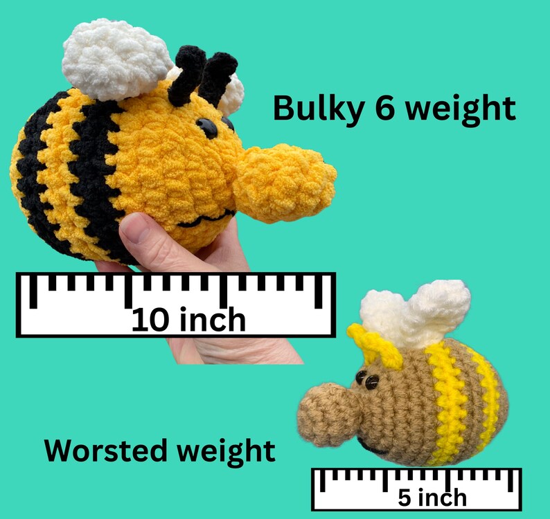 Bumblebee Crochet Pattern: Amigurumi Bee PDF, Cute Chubby Bee, Beginner ...