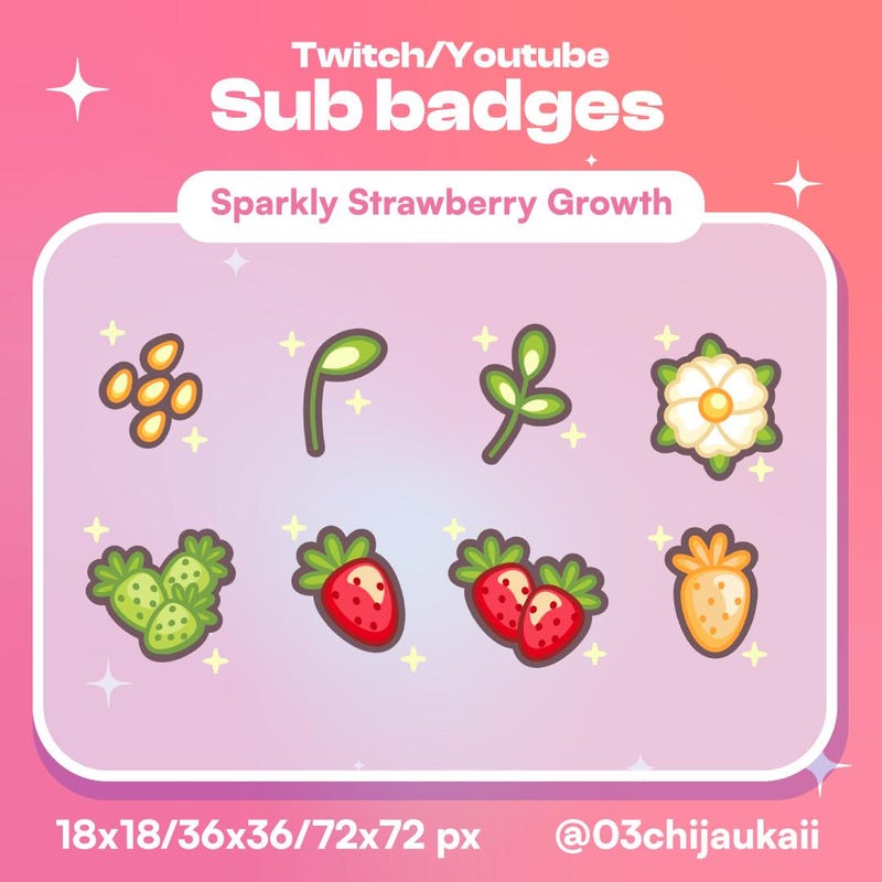 Sub Badges Berries Twitch - Etsy