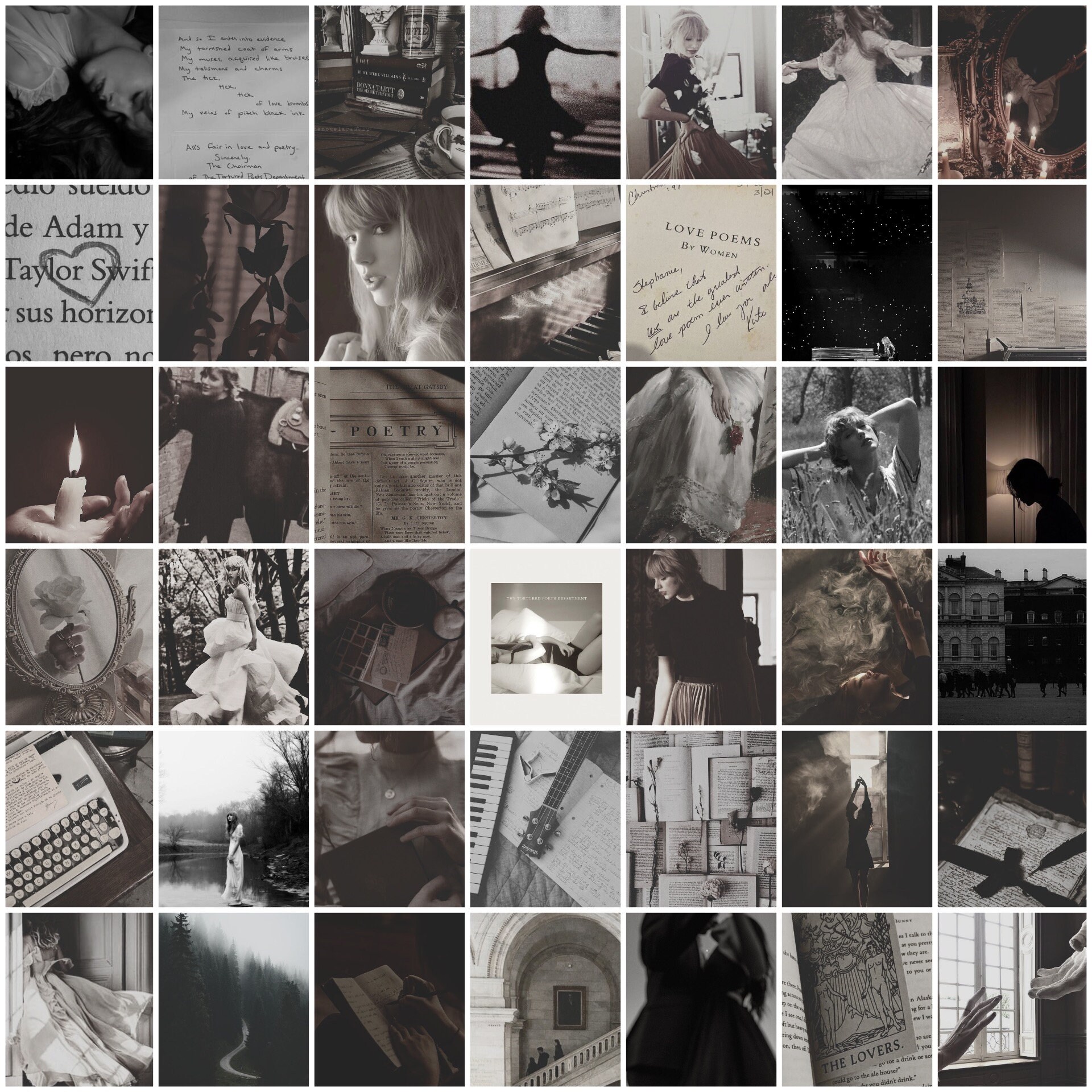 50 Piece Taylor Swift the Tortured Poets Department Inspired Aesthetic ...