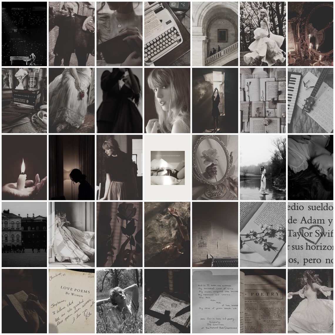 50 Piece Taylor Swift the Tortured Poets Department Inspired Aesthetic ...