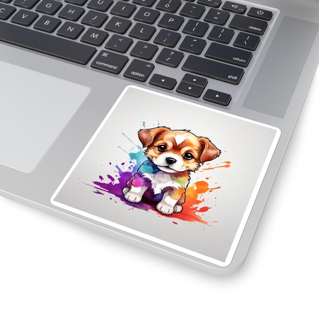 Cute Little Puppy Square Stickers - Etsy