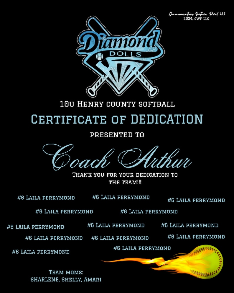 Softball Magazine Cover and Team Certificate - Etsy