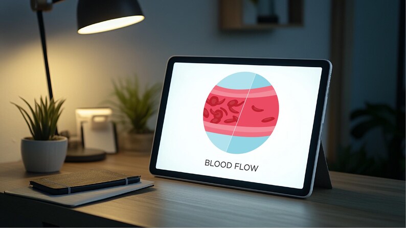 Blood Flow Icon in Circle – Vector Medical Symbol for Anatomy Charts ...
