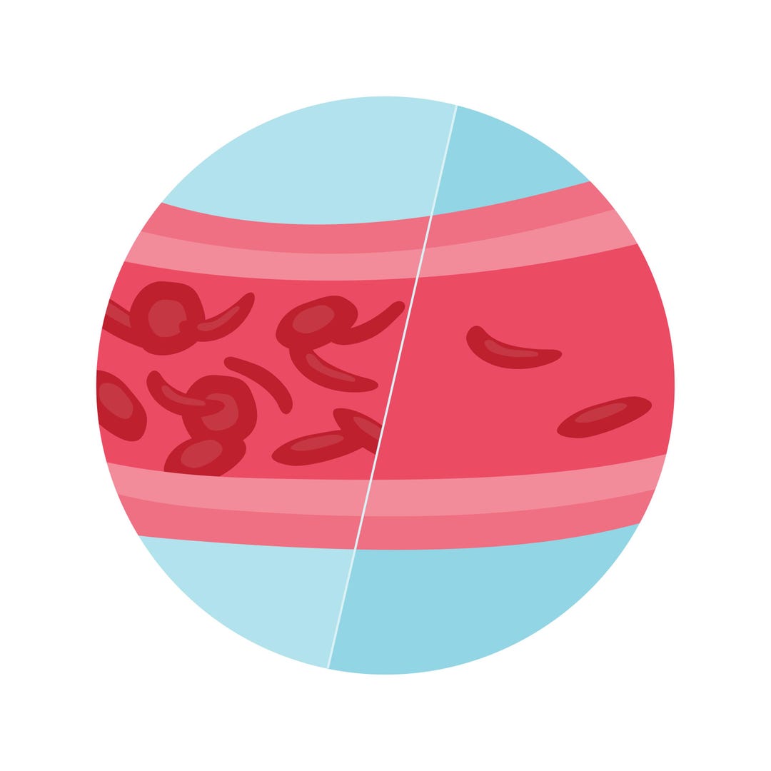 Blood Flow Icon in Circle – Vector Medical Symbol for Anatomy Charts ...
