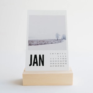 Recycled Wood Block Desktop Calendar - Etsy