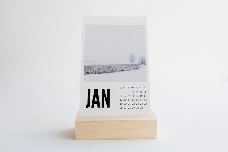 Recycled Wood Block Desktop Calendar - Etsy