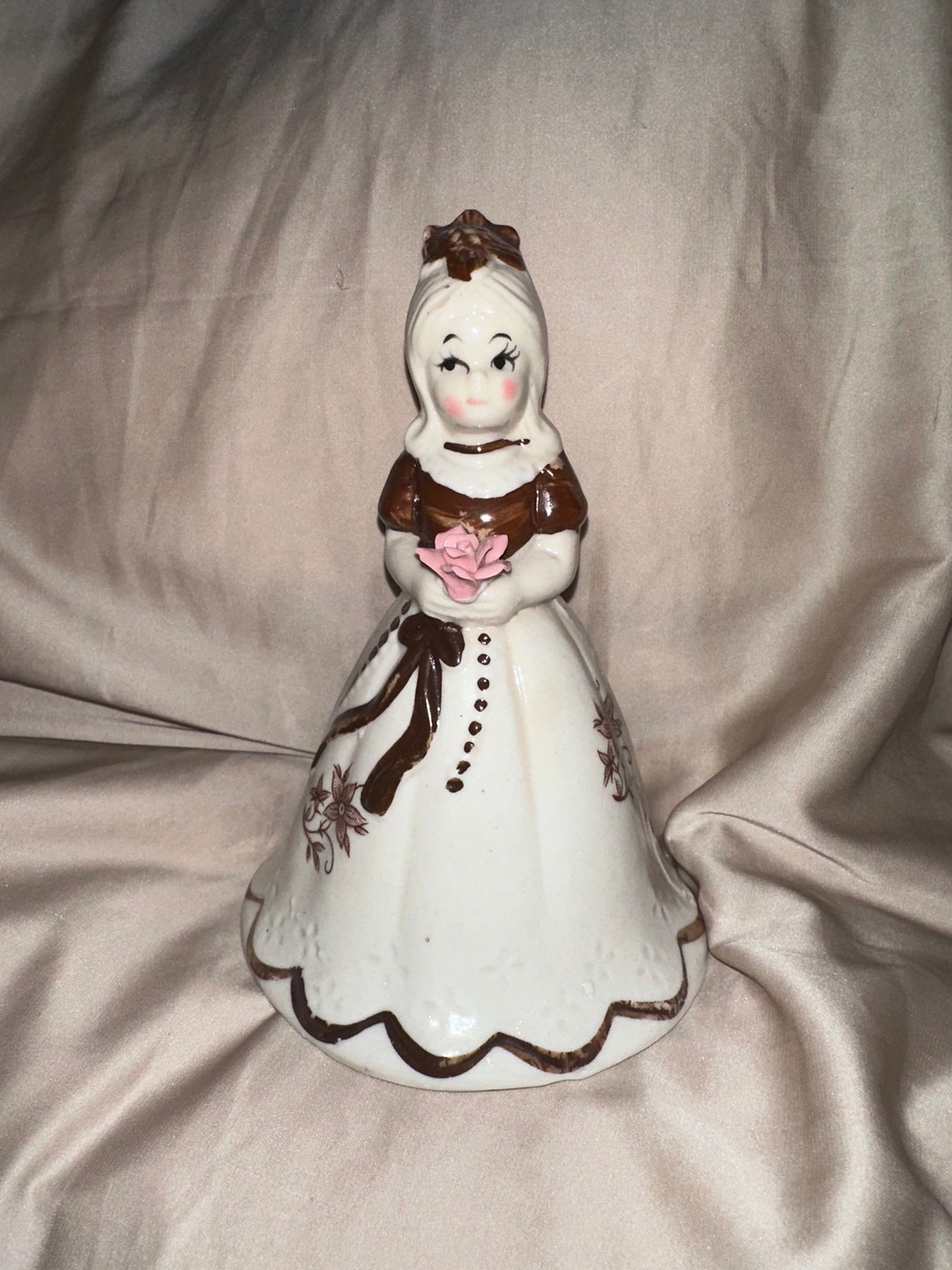 Vintage 70s Brinn Porcelain Bell Girl - Etsy