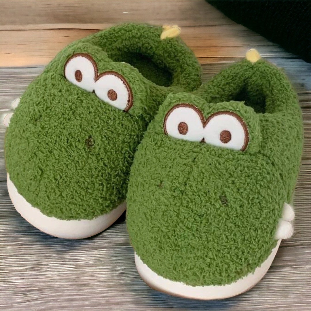 Fluffy Crocodile Slippers Cute Crocodile Slippers Comfy Crocodile ...