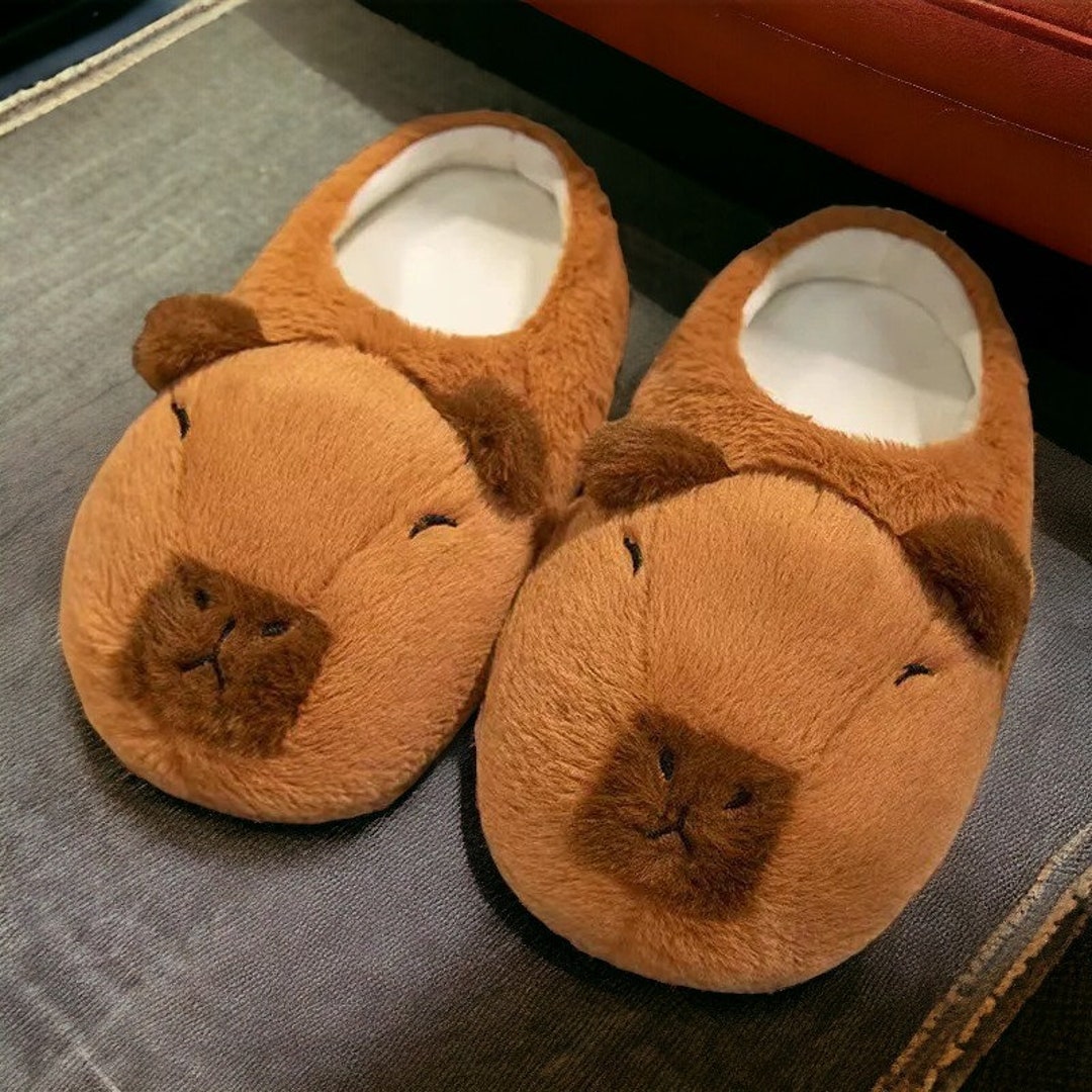 Fluffy Capybara Slippers Cute Capybara Slippers Comfy Capybara Slippers ...