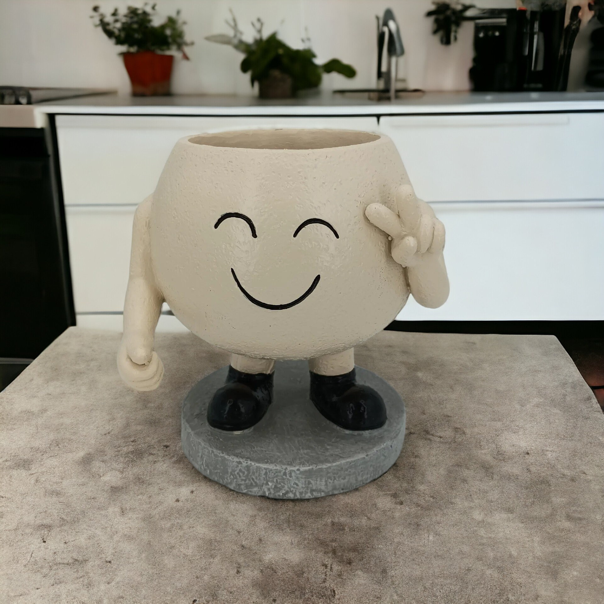 Smiley Face Vase Cute Happy Smiley Face Resin Vase Nordic Style ...