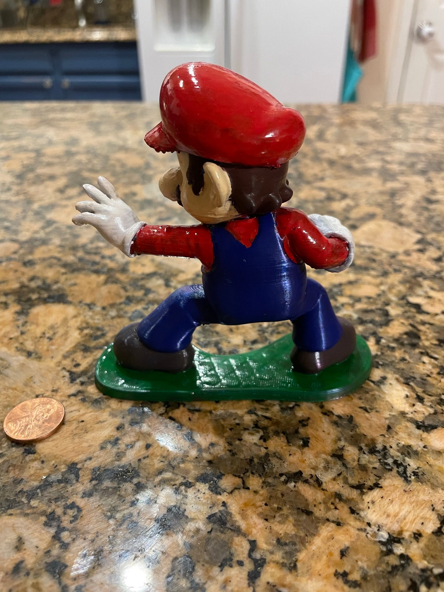 Super Mario Figure 3D Printed Red to Blue Fade or Classic Hand Painted ...