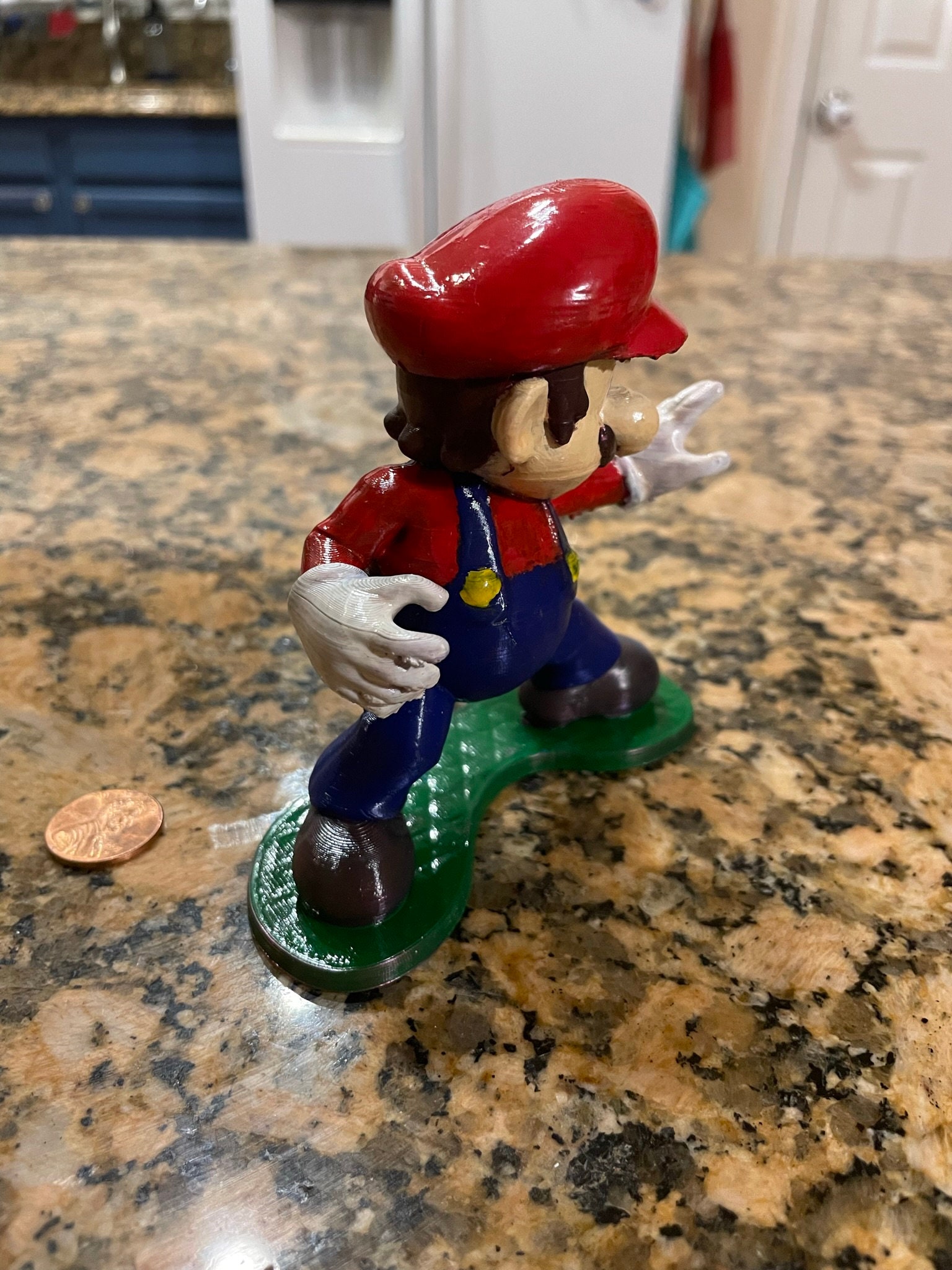 Super Mario Figure 3D Printed Red to Blue Fade or Classic Hand Painted ...