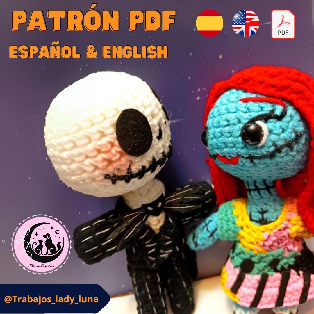 Jack and Sally - the Nightmare Before Christmas - Amigurumi Pattern in ...