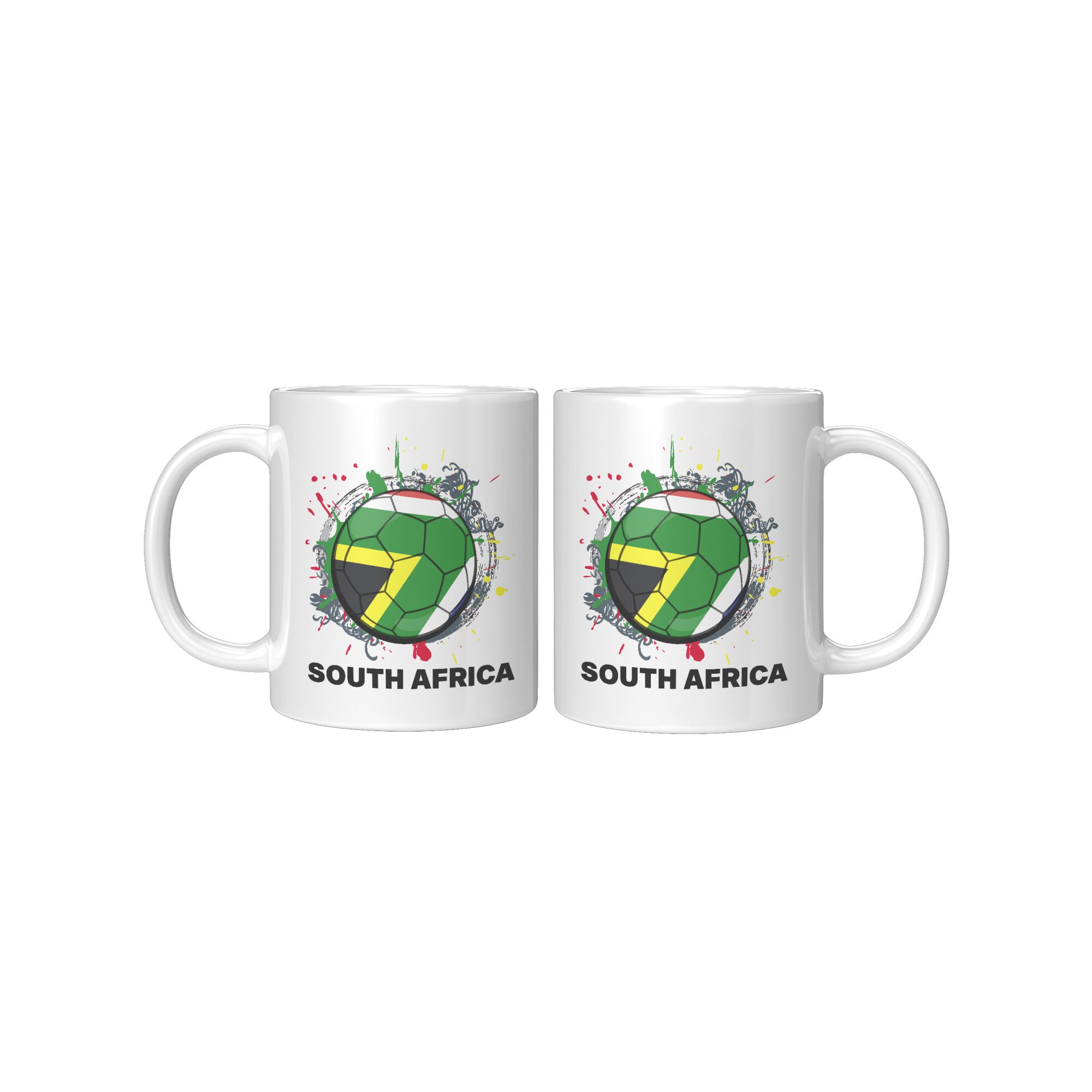South Africa Soccer Country Mug, South Africa Coffee Mug, South African ...
