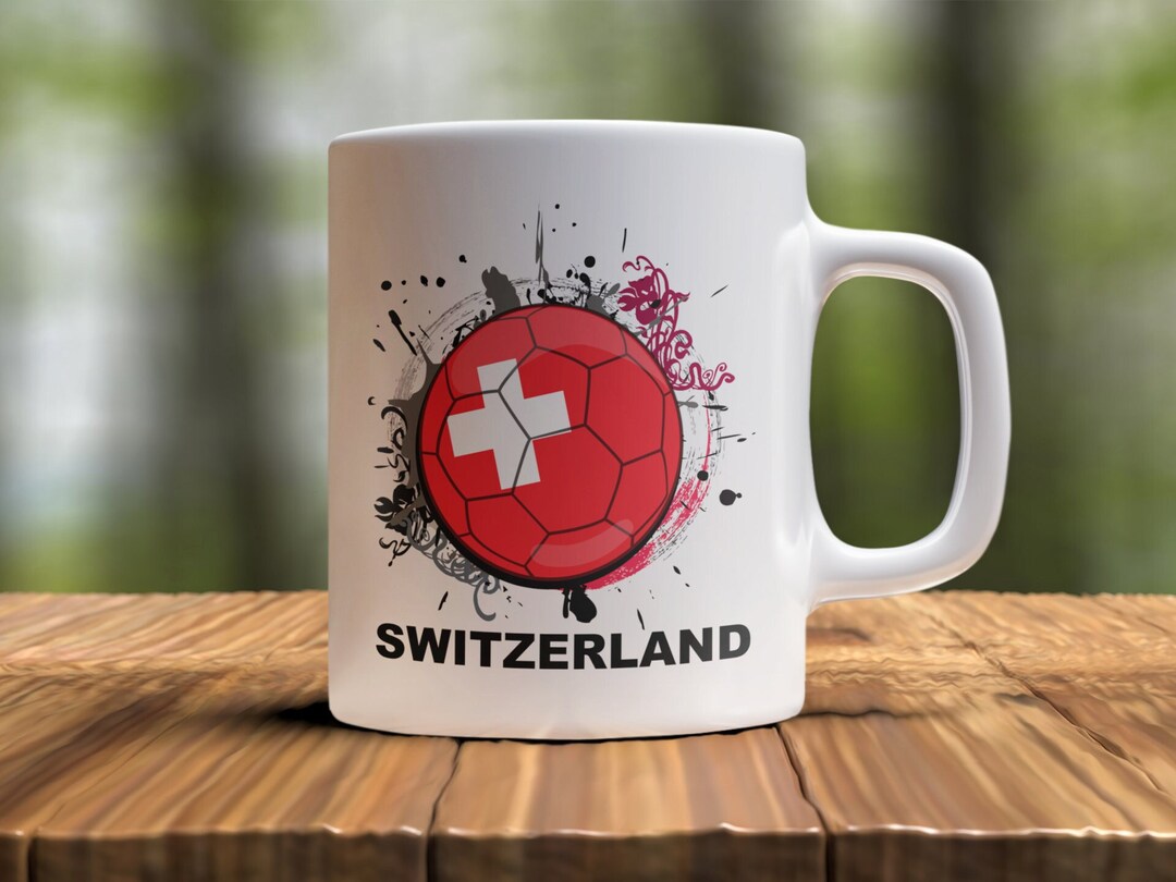 Switzerland Soccer Mug, Switzerland Coffee Mug, Swiss Flag Mug, Mug for ...