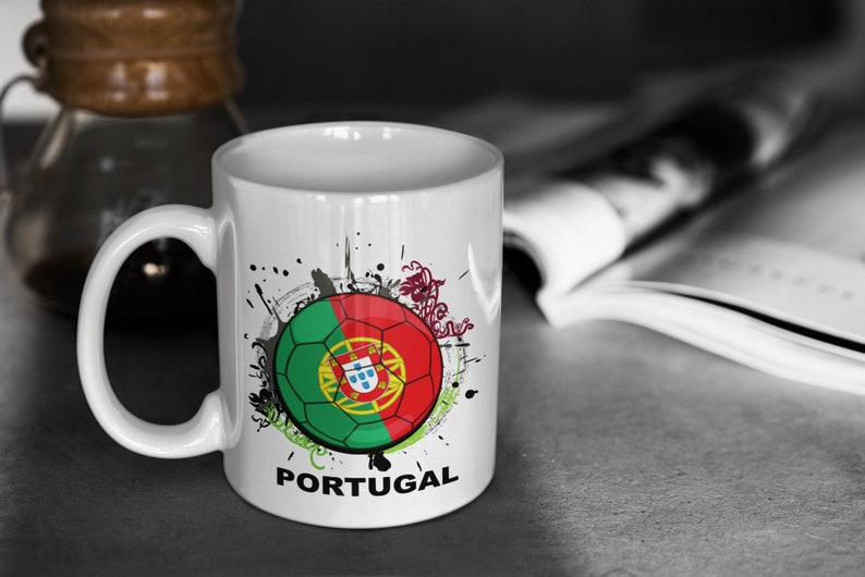 Portugal Soccer Country Mug, Team Portugal Coffee Mug, Portugal Flag ...