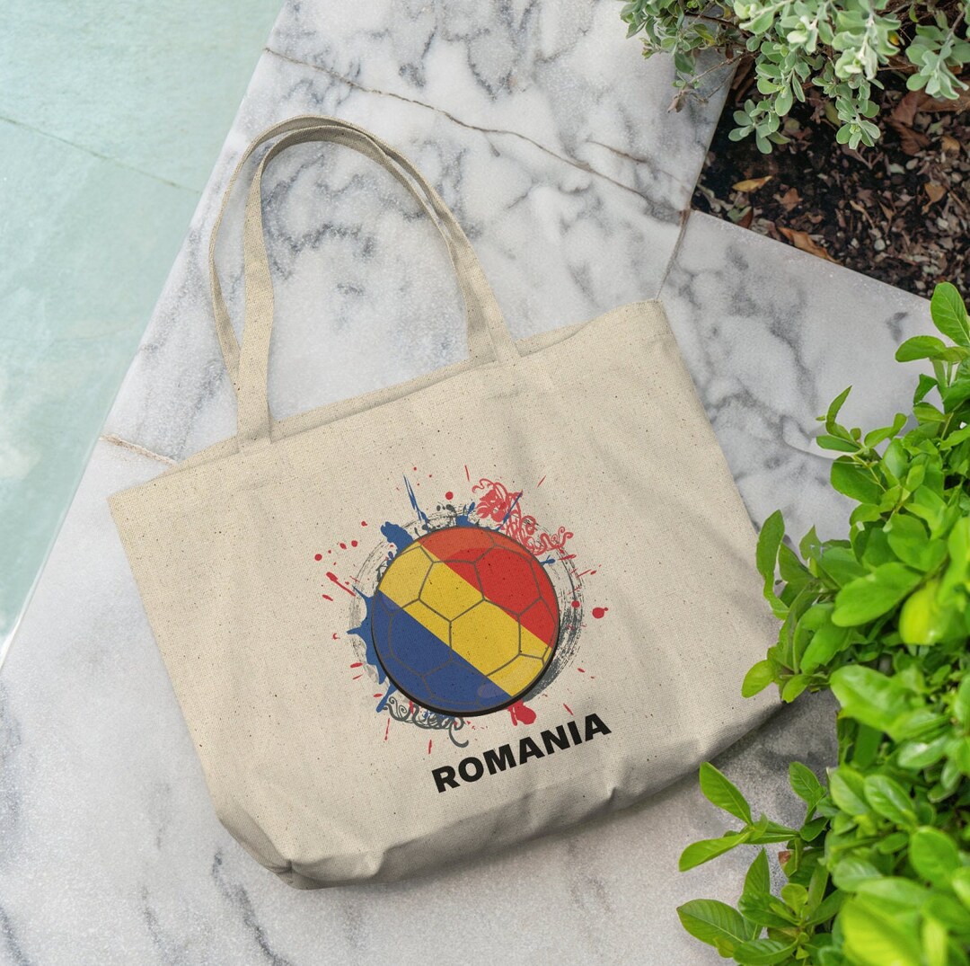 Romania Soccer Fan Tote Bag, Soccer Mom Tote Bag, Soccer Game Day Bag ...