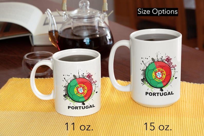 Portugal Soccer Country Mug, Team Portugal Coffee Mug, Portugal Flag ...