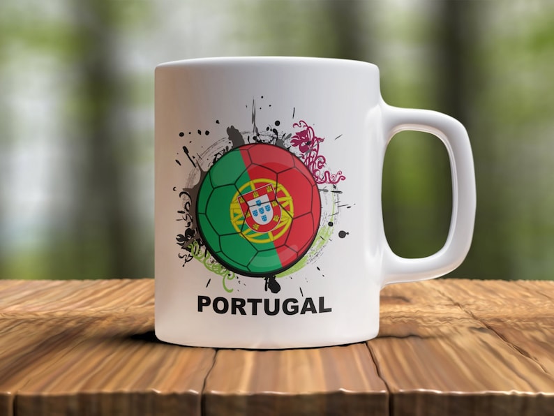 Portugal Soccer Country Mug, Team Portugal Coffee Mug, Portugal Flag ...