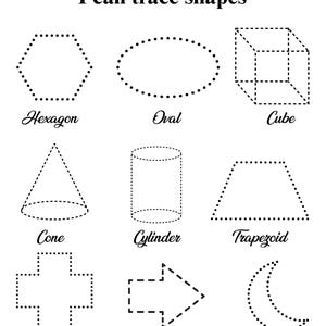 Basic Shape Tracing, Shape Tracing Worksheets, Printable Shape ...