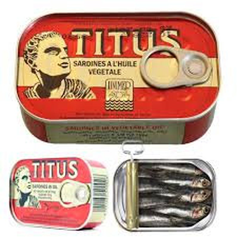 Titus Sardine, Sardine in Soybean Oil, Titus Sardine 125g - Etsy