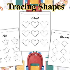 Basic Shape Tracing, Shape Tracing Worksheets, Printable Shape ...