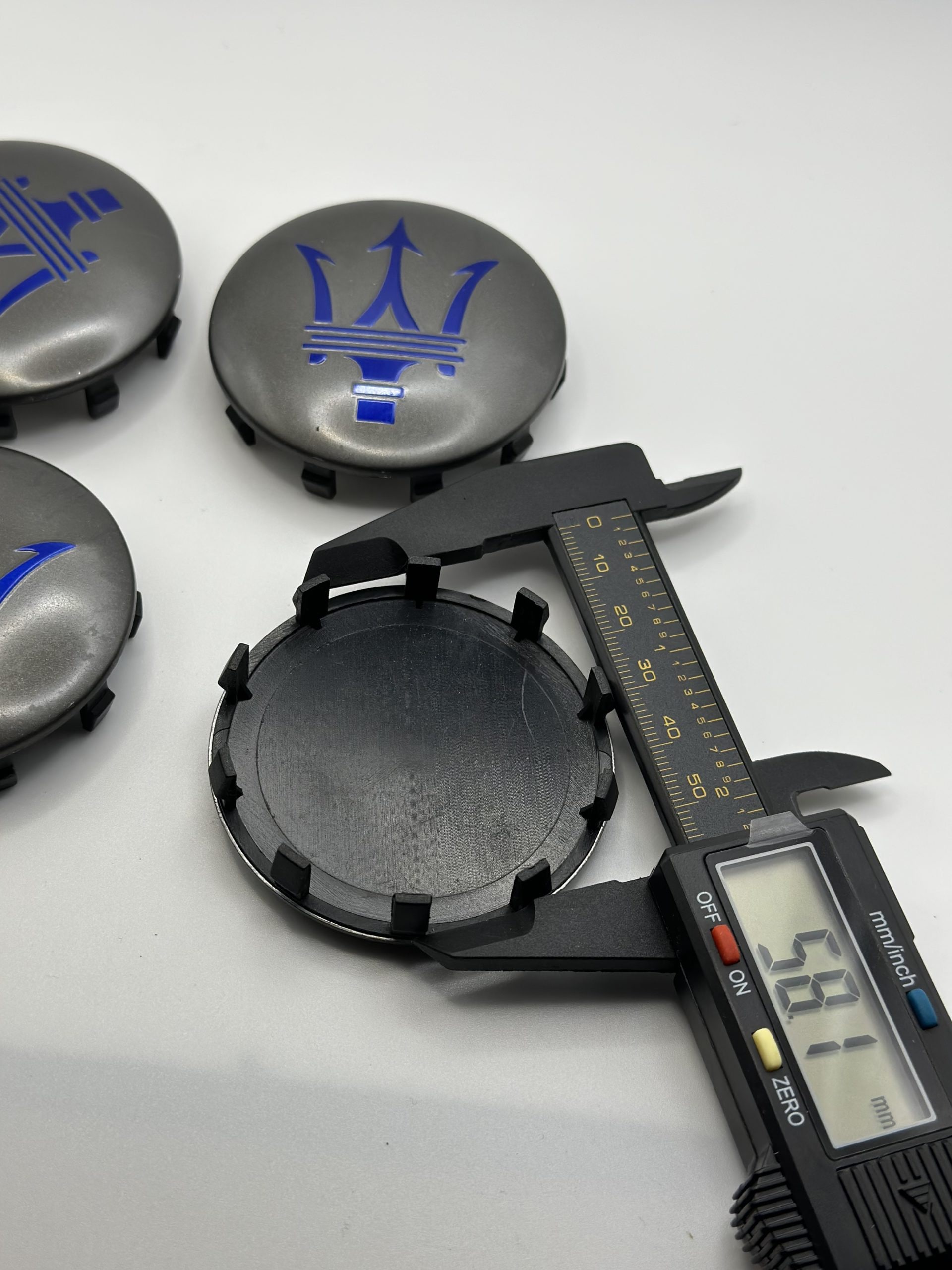 Maserati Quattroporte GT Ghibli Wheel Center Caps 60mm58mm Grey Blue ...