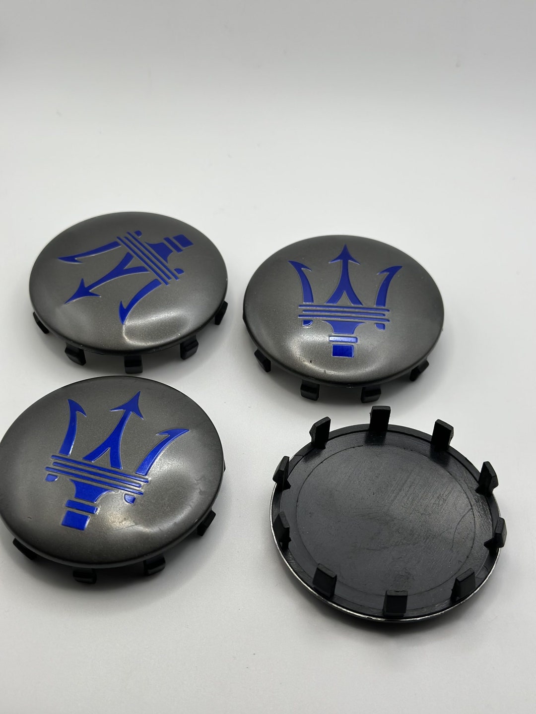 Maserati Quattroporte GT Ghibli Wheel Center Caps 60mm58mm Grey Blue ...