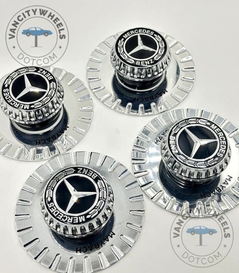 Chrome Mercedes Benz Maybach Gls Spike Wheel Center Hub Cover 147mm ...