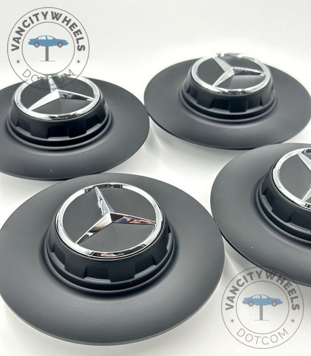 Matte Black Mercedes Benz Maybach Hubcap S680 A2224002300 145MM, Fits ...