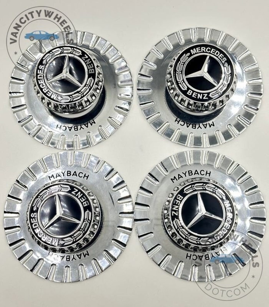 Chrome Mercedes Benz Maybach Gls Spike Wheel Center Hub Cover 147mm ...