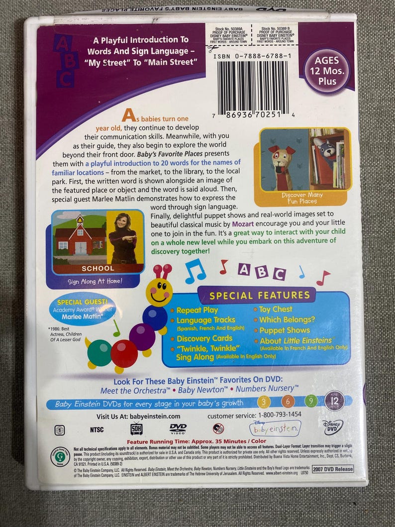 Baby Einstein - Baby's Favorite Places - First Words Around Town [DVD ...