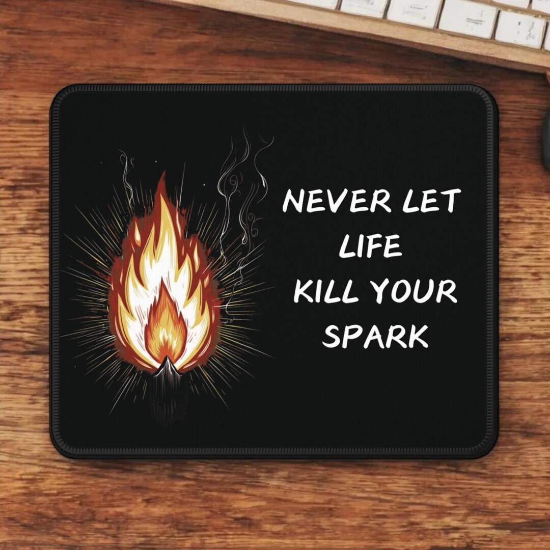 Flame Design Mouse Pad: Inspirational Gamer Desk Decor - Etsy