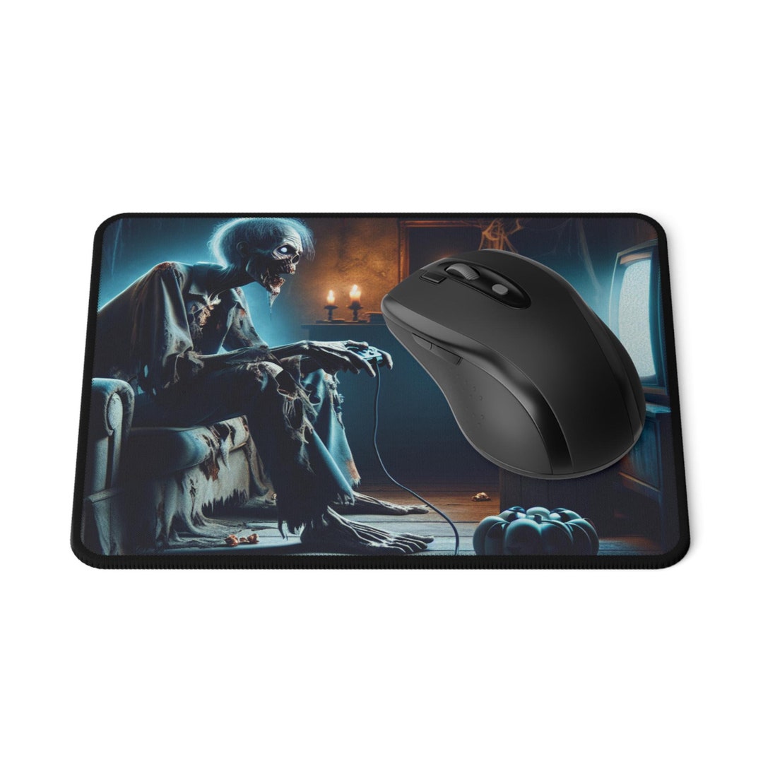 Gaming Mouse Pad With Zombie Gamer Design Halloween Horror Mouse Mat ...
