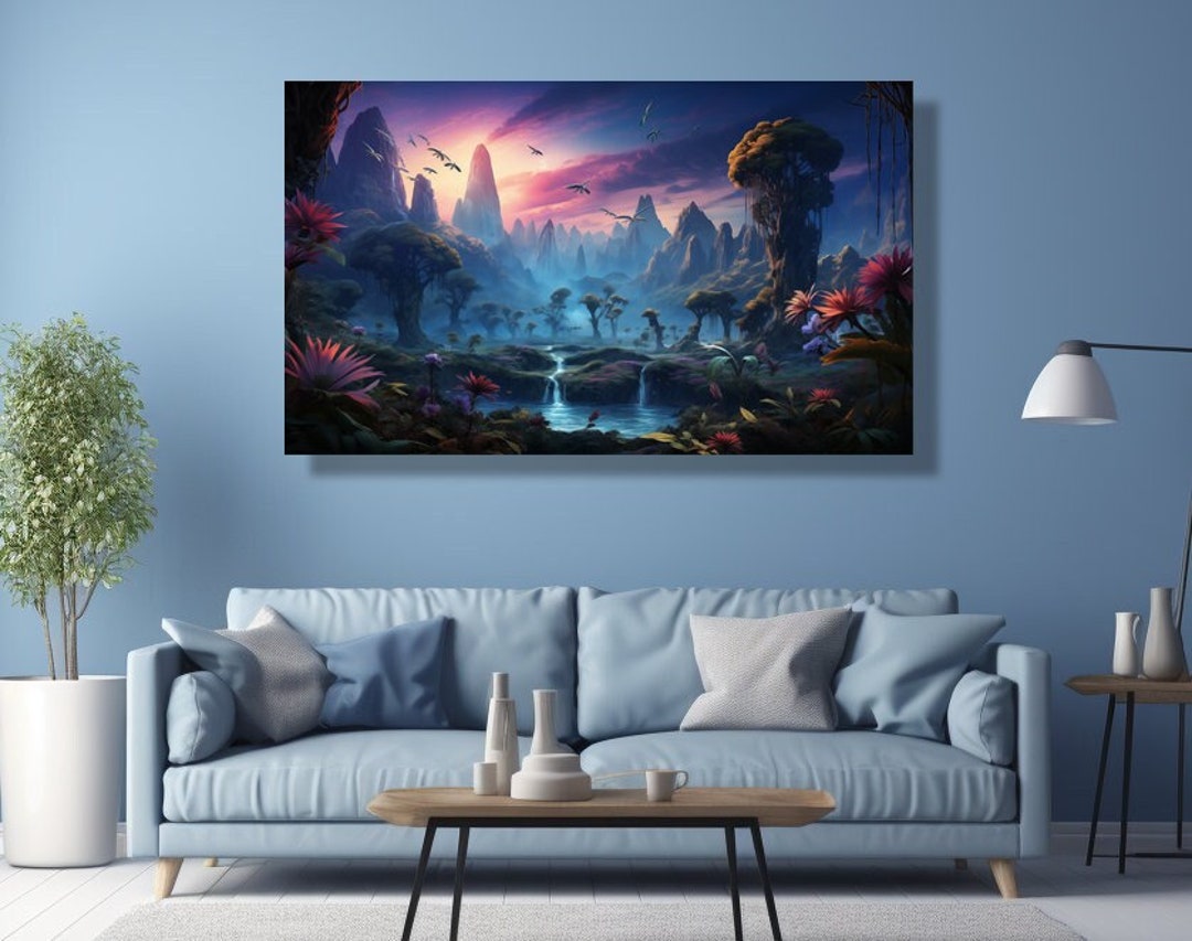 GALACTIC GEOGRAPHIC Sci-fi Digital Art Stretched Canvas Pools of ...