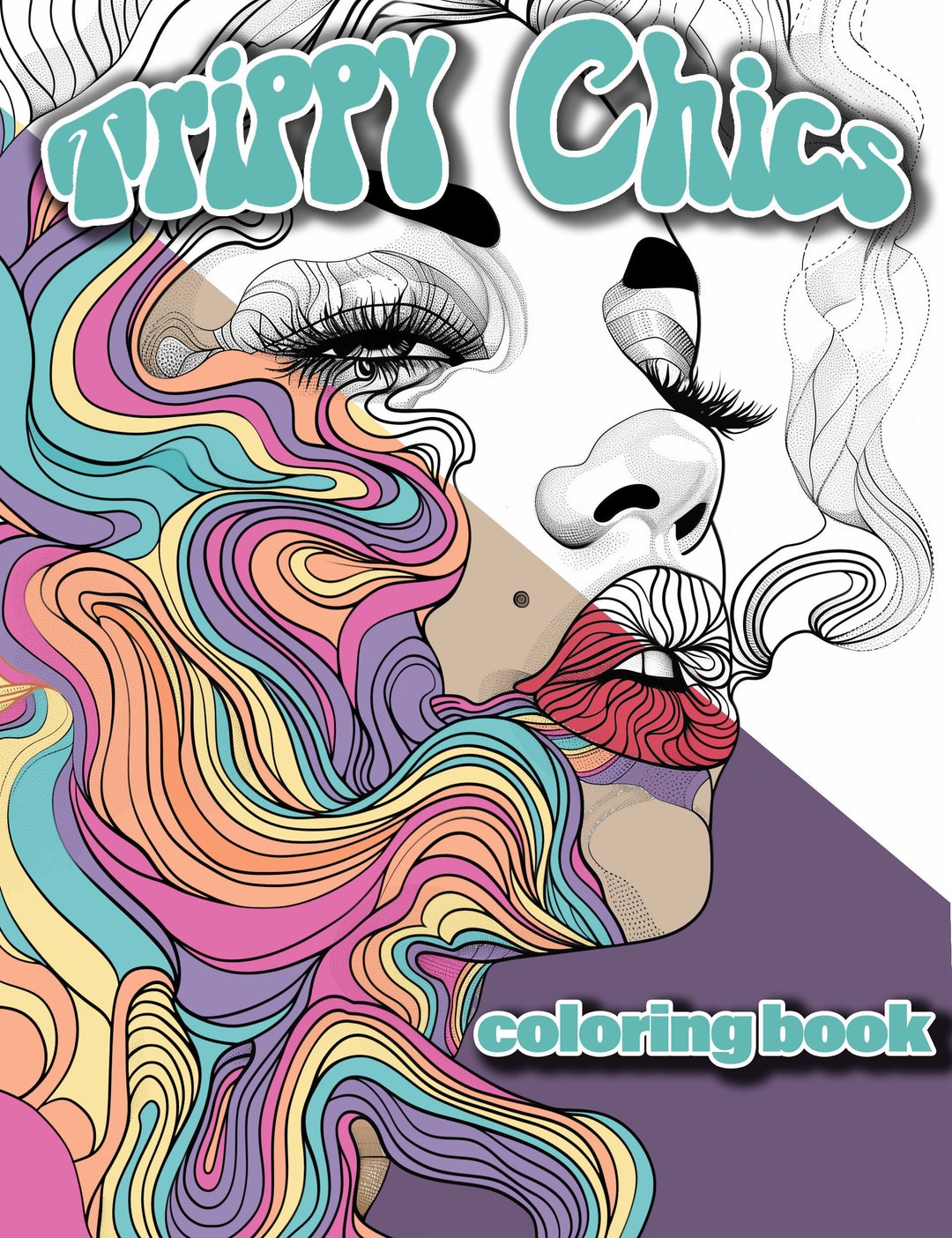 Digital Adult Coloring Book - 42 Downloadable PDF Images of Female ...