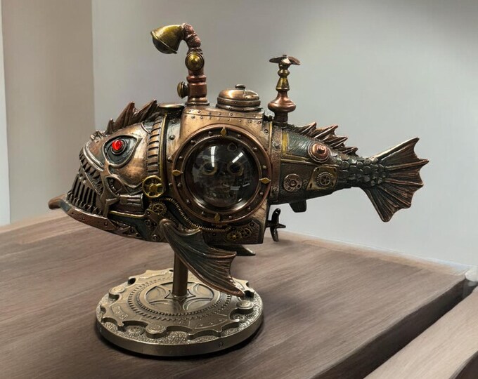 Whimsical Steampunk Fish Art Sculpture With Industrial Flair - Etsy