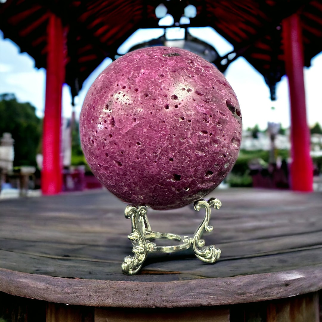 Handcrafted Honeycomb Ruby Sphere Crystal Ball for Healing and Decor - Etsy