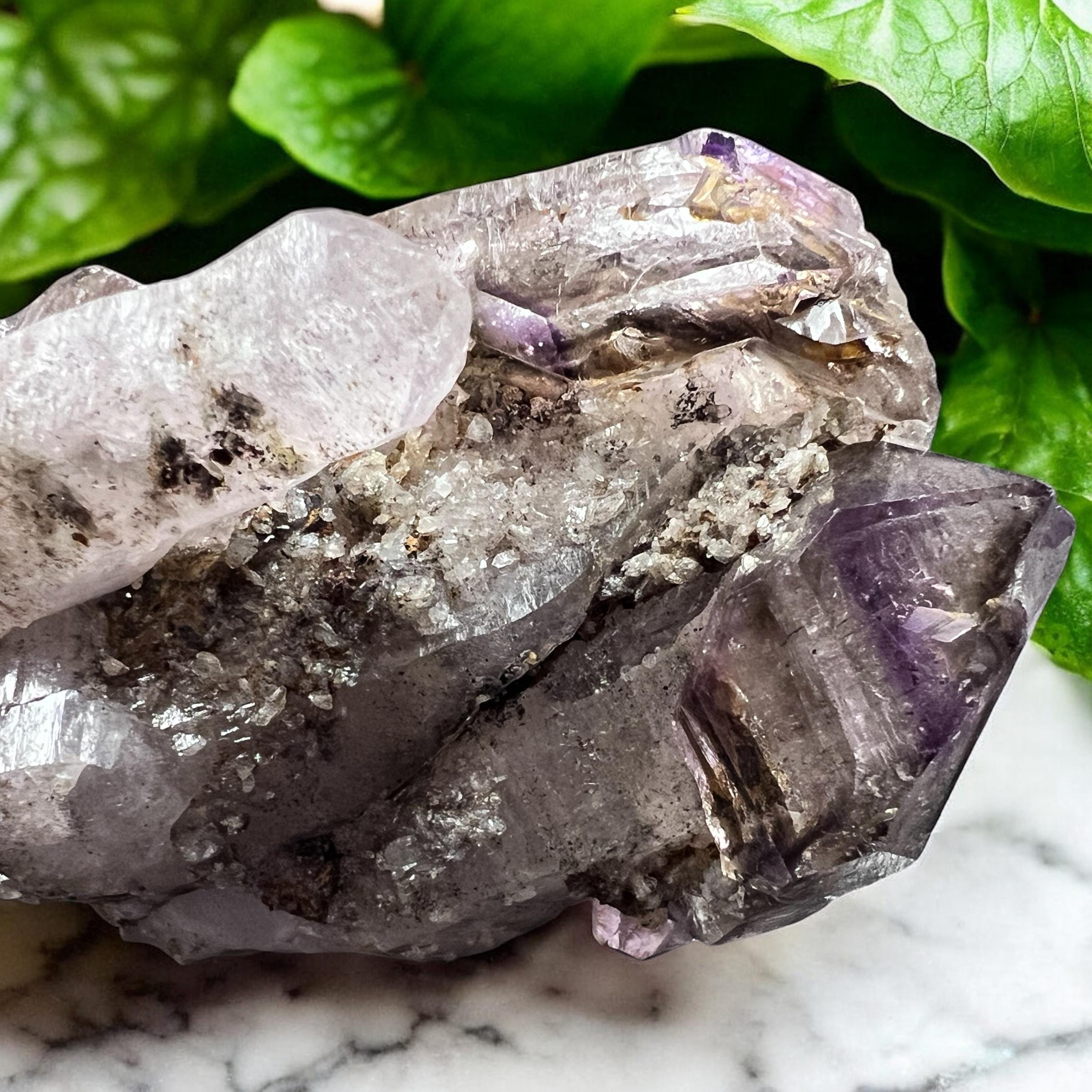 Rare Skeletal Window Smoky Amethyst Cluster From Zimbabwe - Natural ...