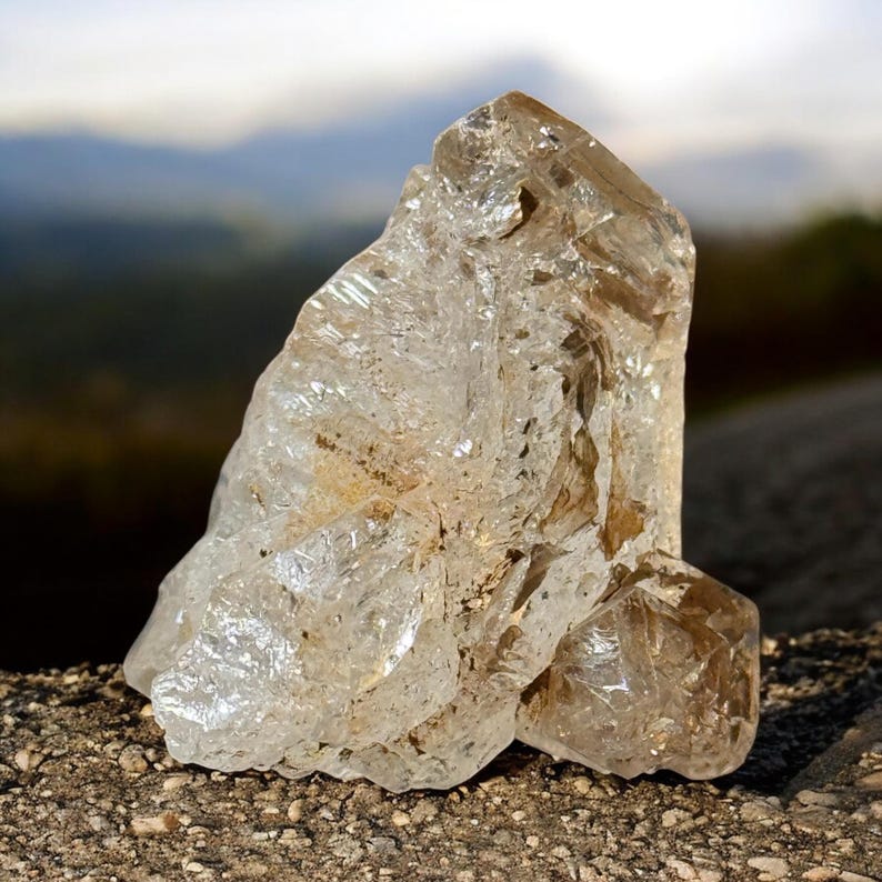 Rare 3.5-inch Double Terminated Window Quartz Crystal Cluster: Showcase ...