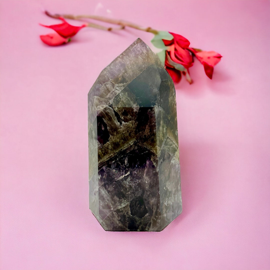 Super Seven Crystal Tower – Handcrafted Melody Stone, Spiritual Decor ...