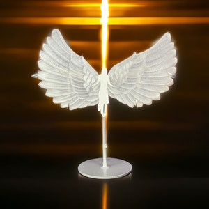 Hand-carved Selenite Angel Wings With Stand for Spiritual and Crystal ...